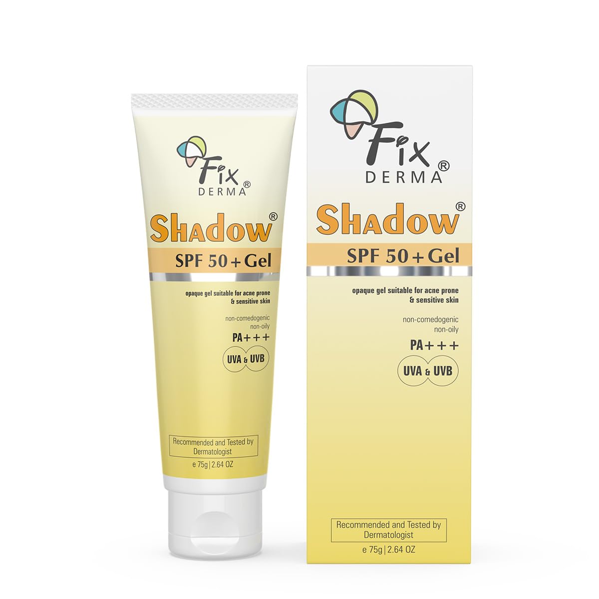 Fixderma Shadow Sunscreen SPF 50+ PA+++ Gel Broad Spectrum Sunscreen F ...