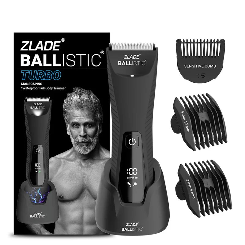 ZLADE Ballistic Turbo Manscaping Waterproof Full Body Trimmer – Beauty ...